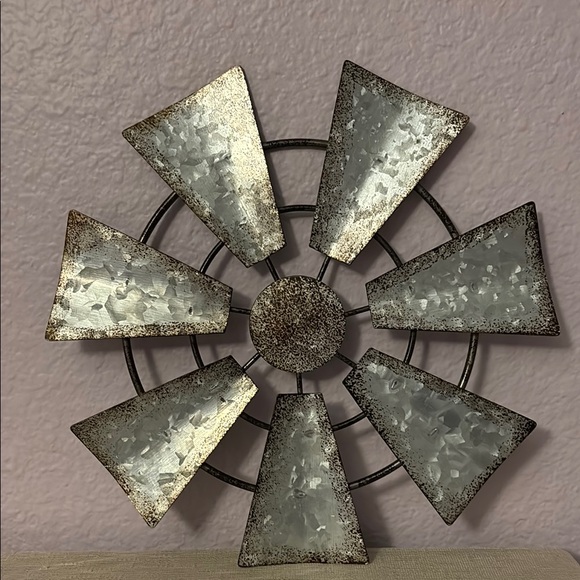 other | Accents | Farmhouse Rustic Metal Windmill Wall Decor Vintage ...